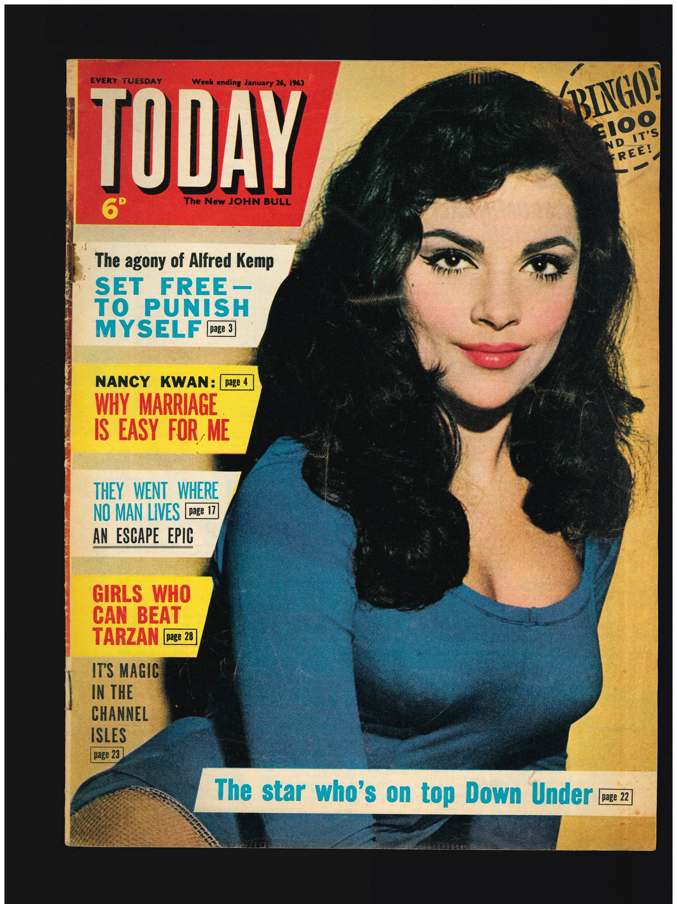 Today Magazine: Jan 26 1963 Vintage Magazine Patsy Ann Noble - Etsy