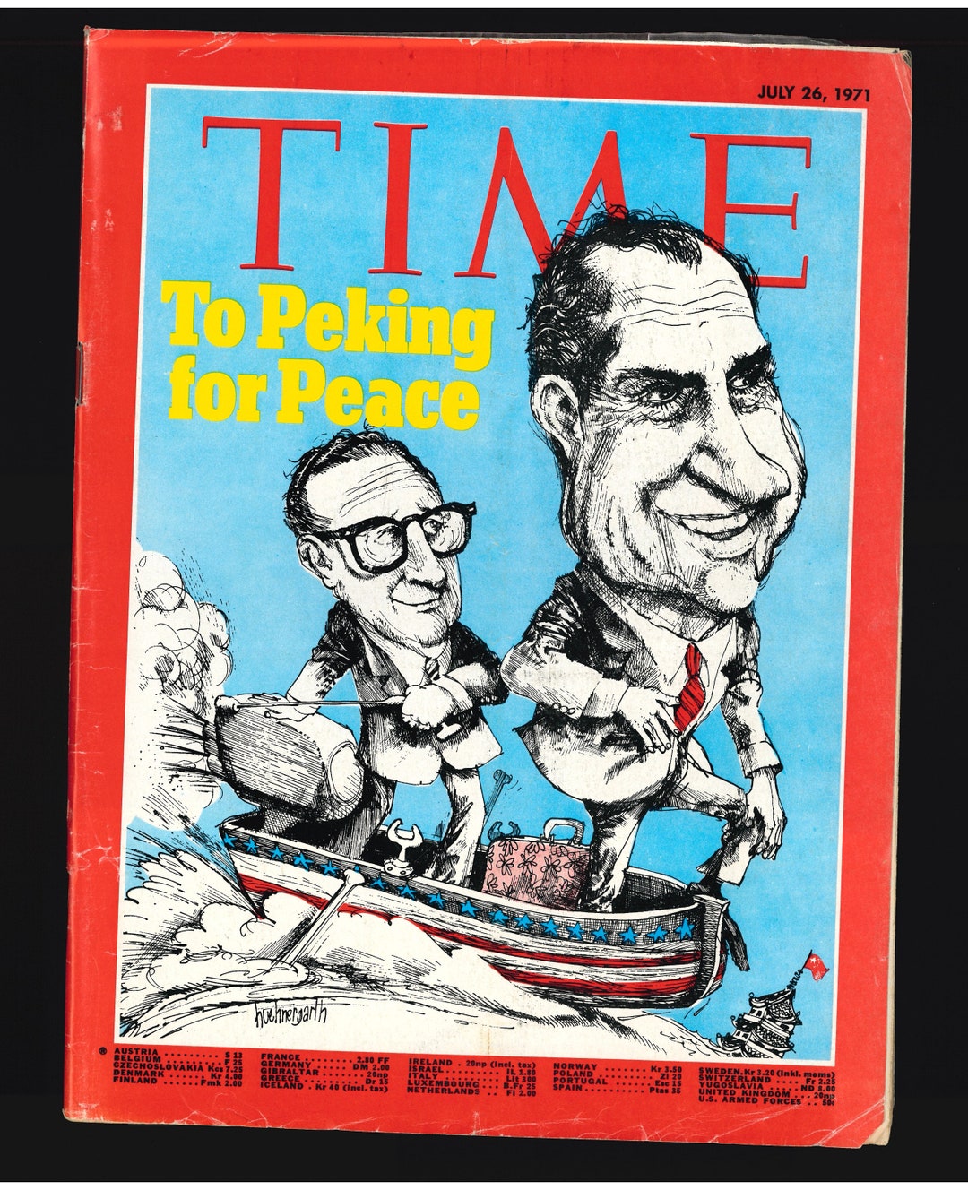 Time Magazine July 26, 1971 Peking for Peace Richard Nixon Henry ...