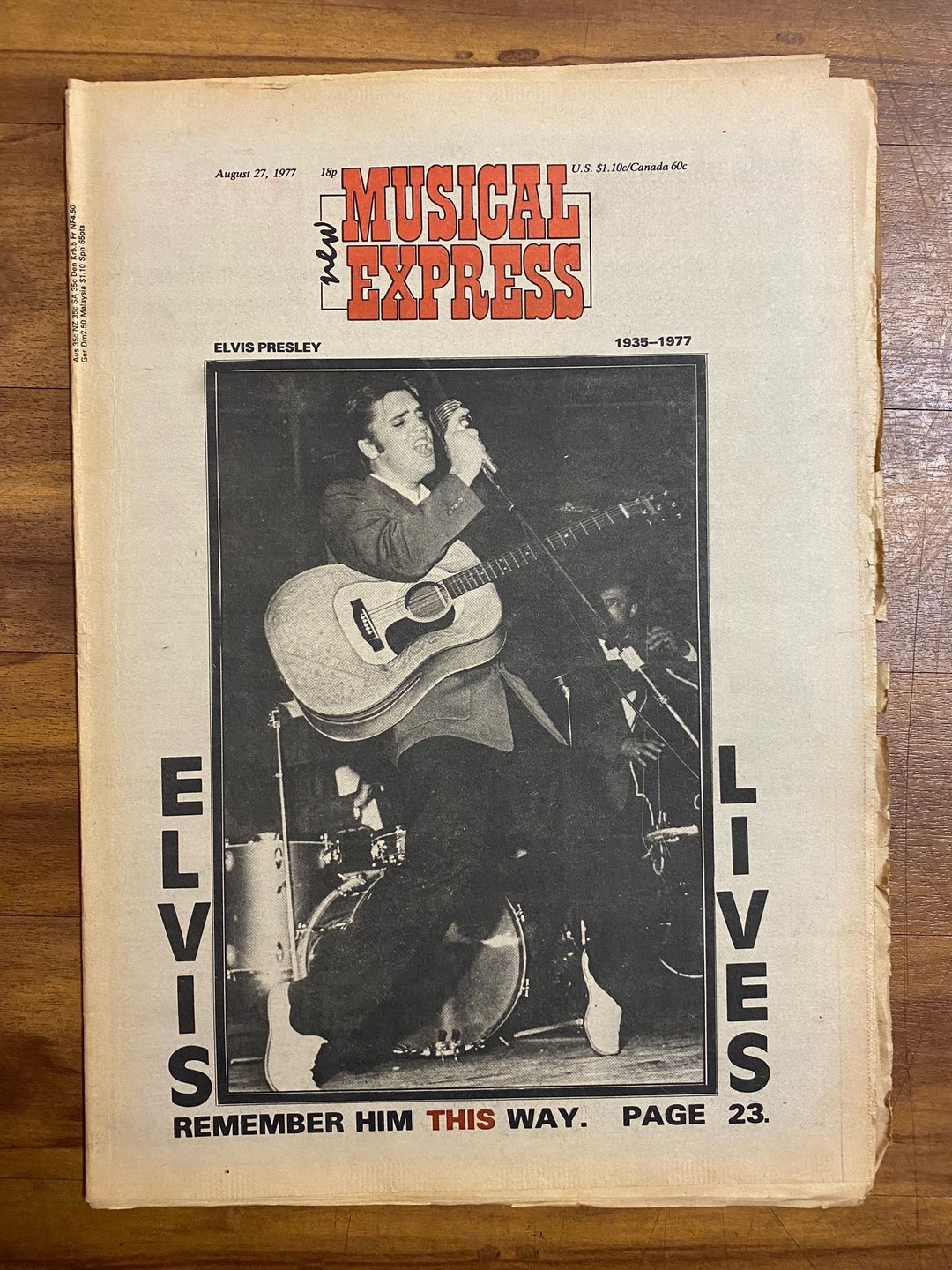 NME Aug 27 1977 Elvis Presley - Etsy