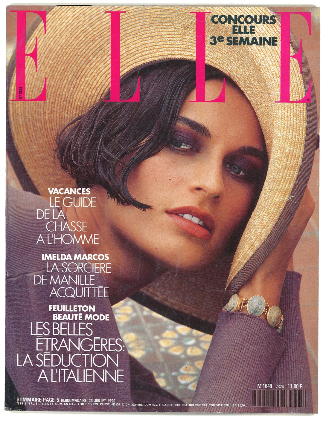 Elle French No 2324 July 23 1990 Paris Foreign Original Vintage Fashion ...