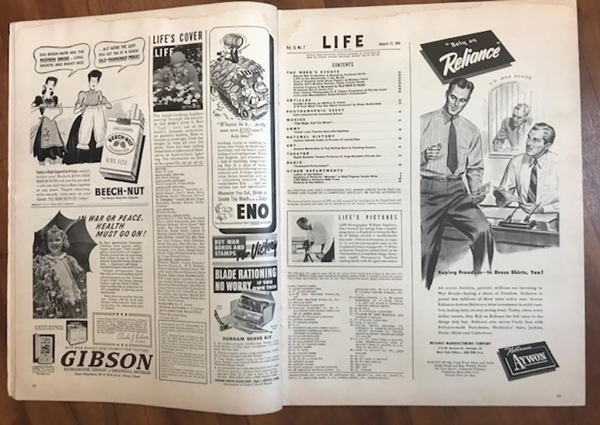 Life US Vol 1 No 7 Aug 17 1942 American Original Vintage - Etsy UK