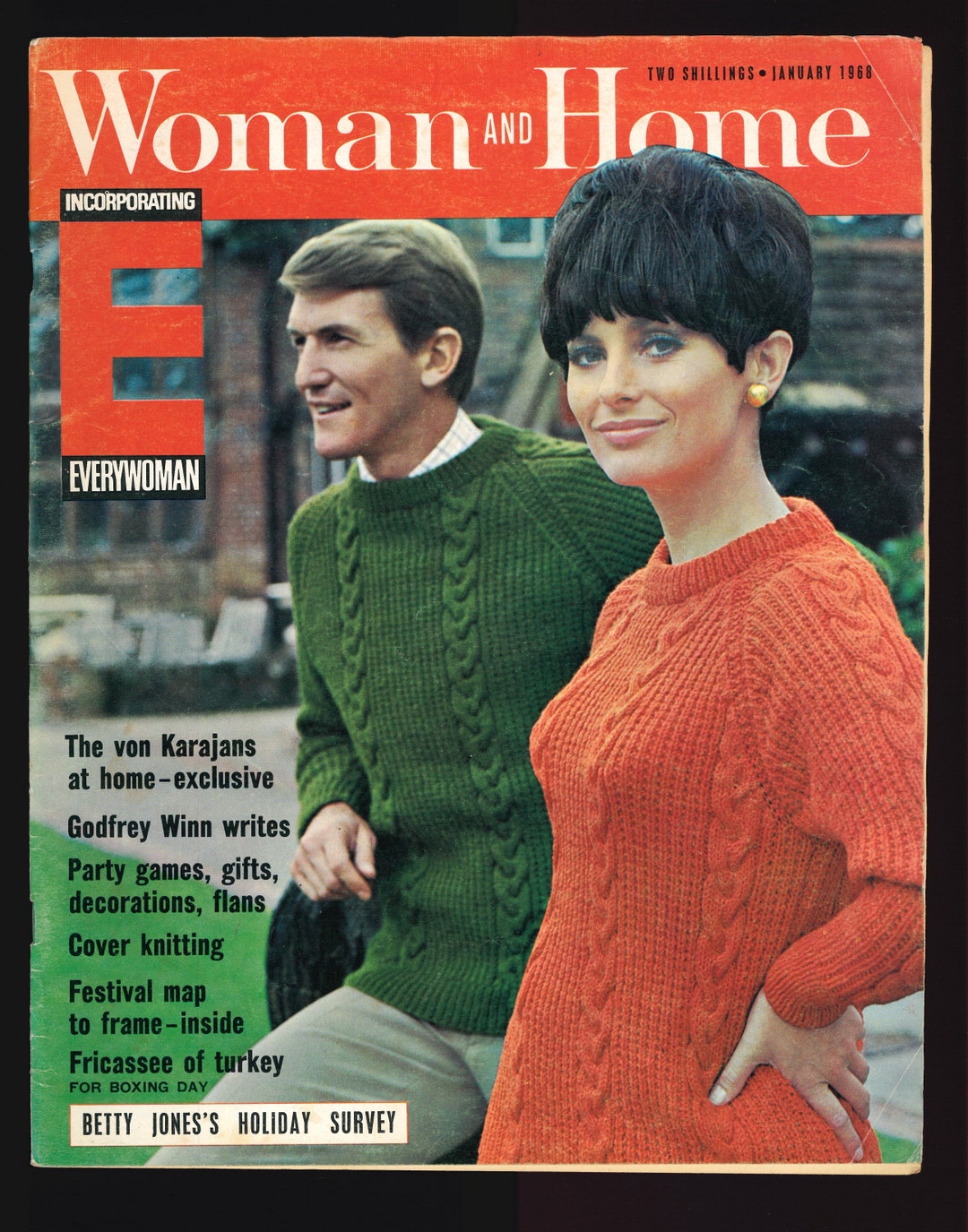 Woman and Home JAN 1968 Vintage Women’s Magazine Knitting Patterns ...