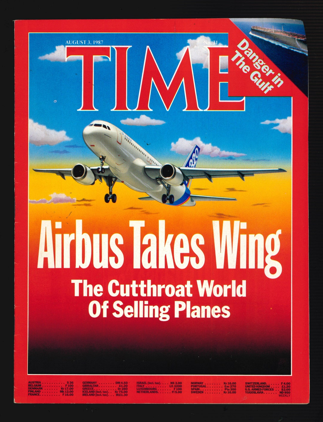 TIME AUG 3 1987 Vintage Magazine Airbus Takes Wing - Etsy