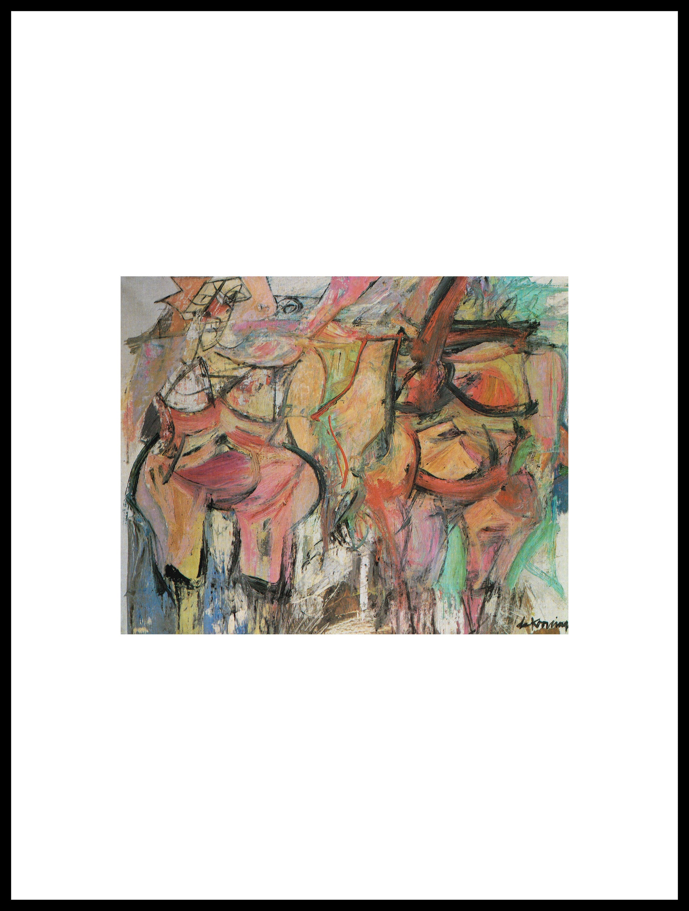 Two Women, 1955, Willem De Kooning Original Tear Sheet Window Mounted ...