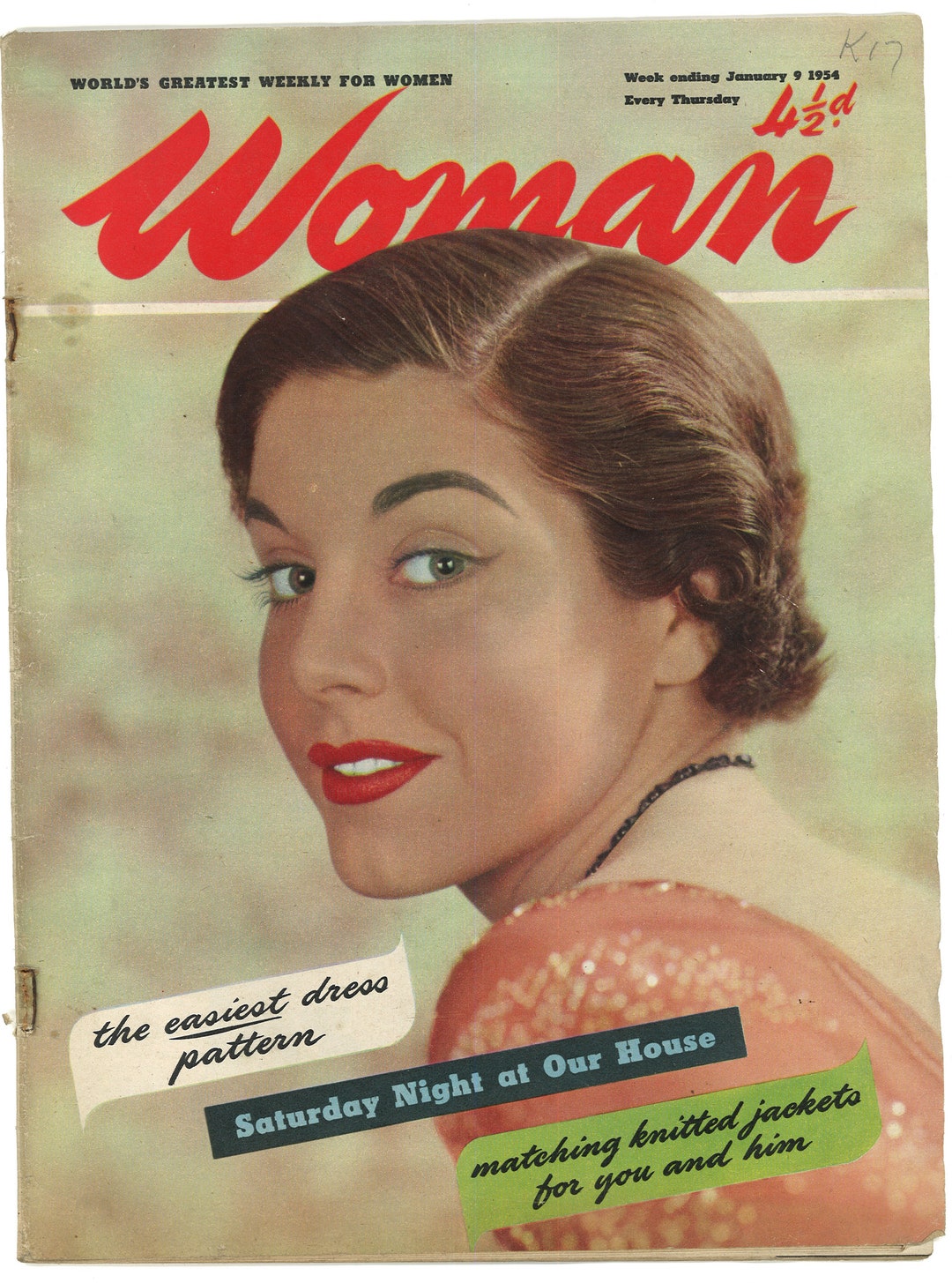 Woman Jan 9 1954 Original British Vintage Weekly Women Magazine Gift ...