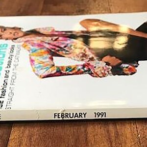 Vogue UK Feb 1991 Original British Vintage Fashion Magazine Linda ...