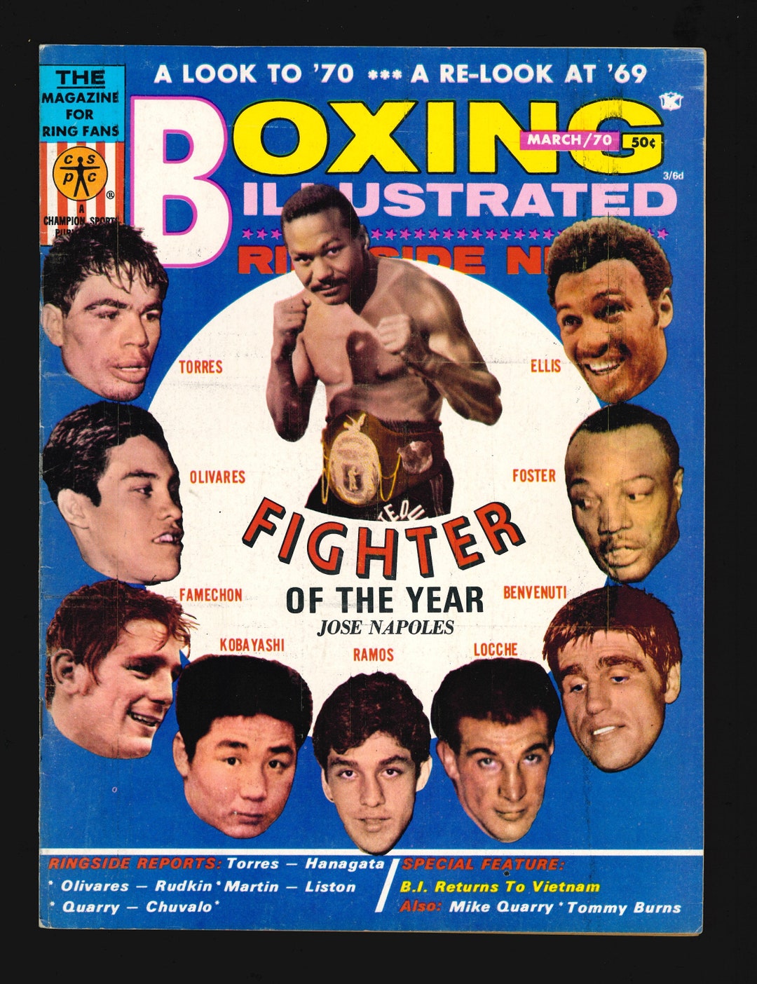 Boxing Illustrated 1970 1971 1972 1973 Retro Original Vintage Magazine ...