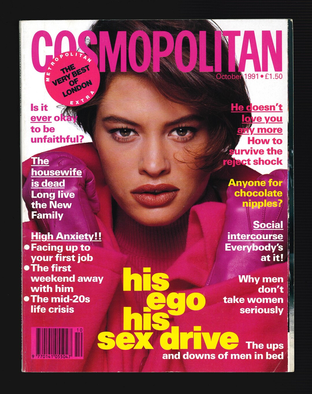 Cosmopolitan Magazine UK Oct 1991 - Etsy