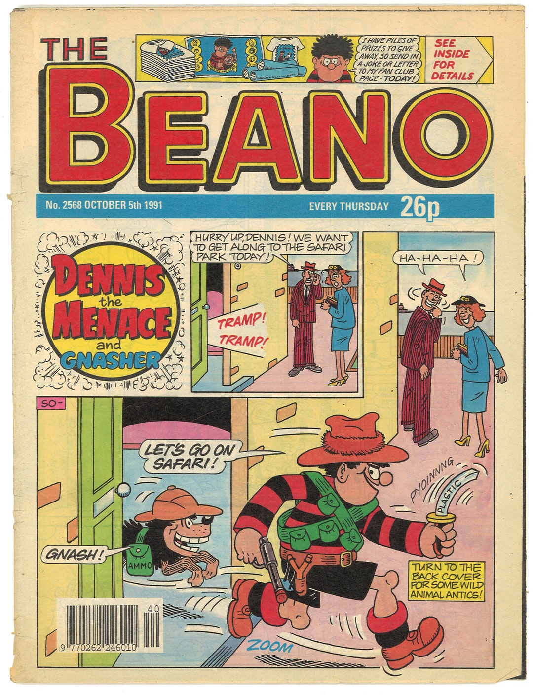 Beano No 2568 Oct 5 1991 UK Original British Vintage Comics Magazine ...