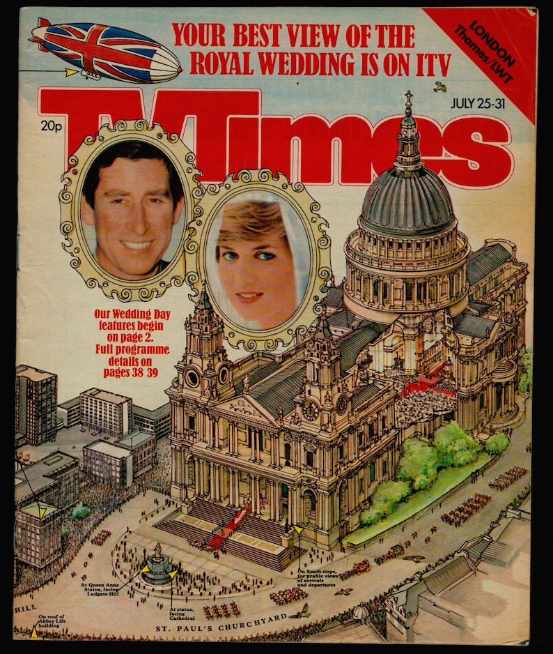 Royal Wedding Magazine Souvenir 1981 Princess of Wales Diana King ...