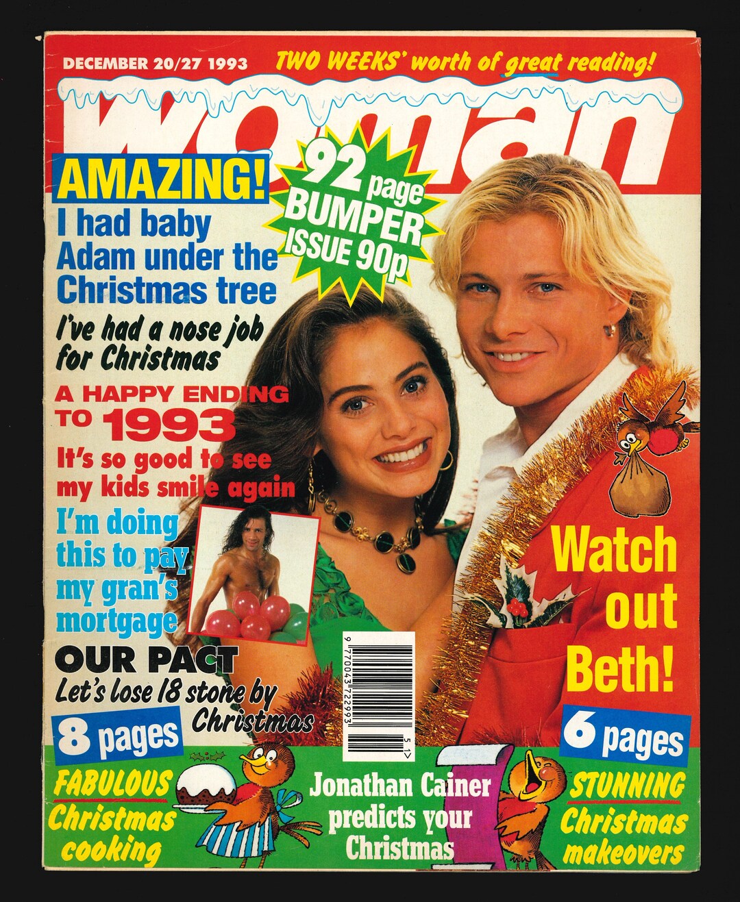 Woman Dec 20-27 1993 Vintage Magazine Fashion Beauty Cooking Natalie ...