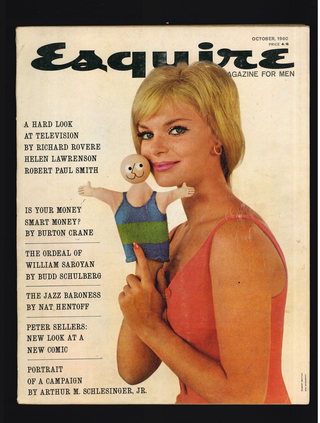 Esquire Oct 1960 Vintage Men Fashion Magazine Italo Calvino William Saroyan Robert Lowry Peter ...