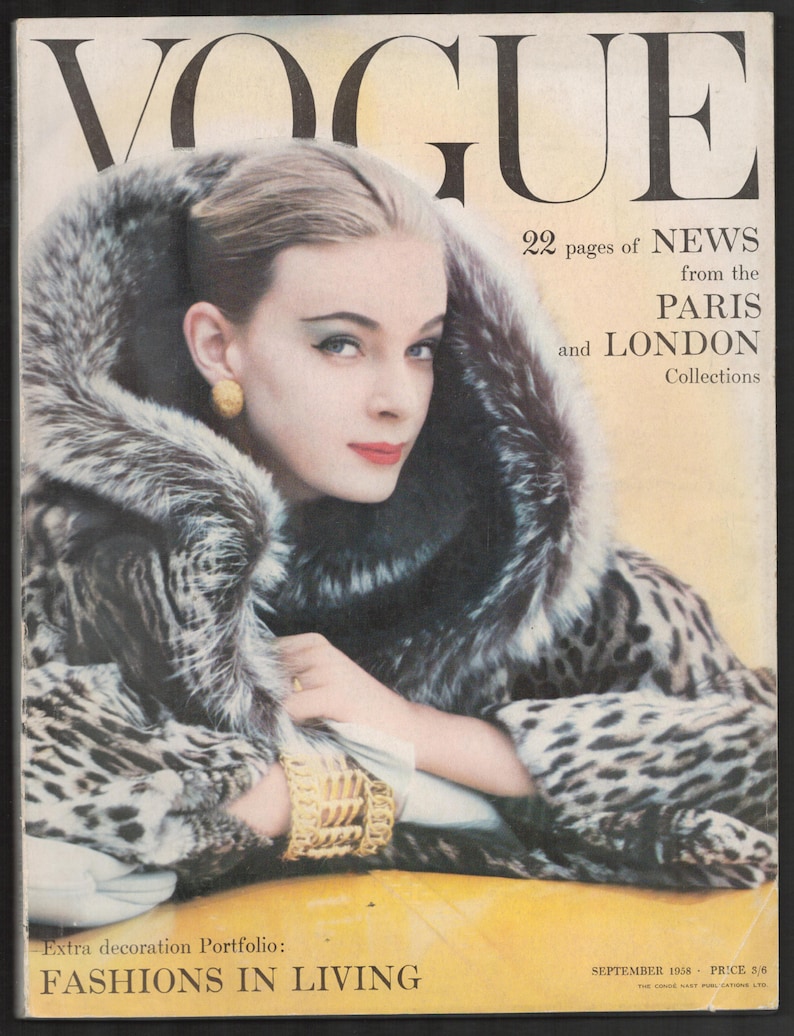 Vogue UK Sept 1958 Original Vintage Fashion Magazine - Etsy