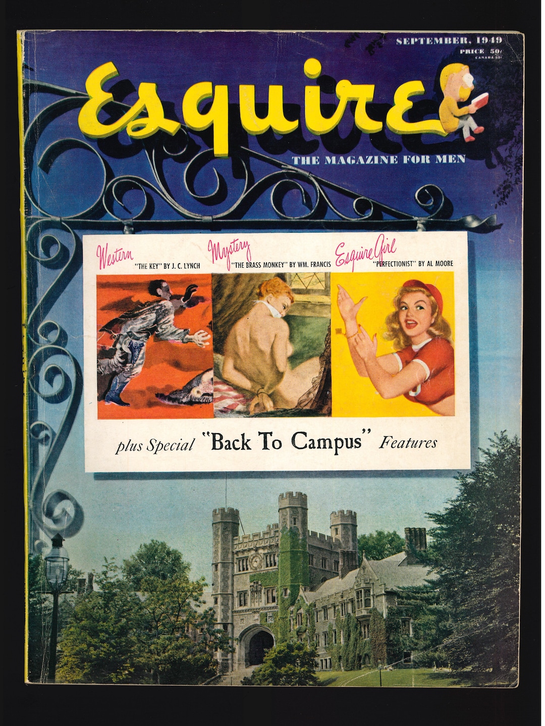 Esquire Sept 1949 Original Vintage Magazine Special Back to Campus ...