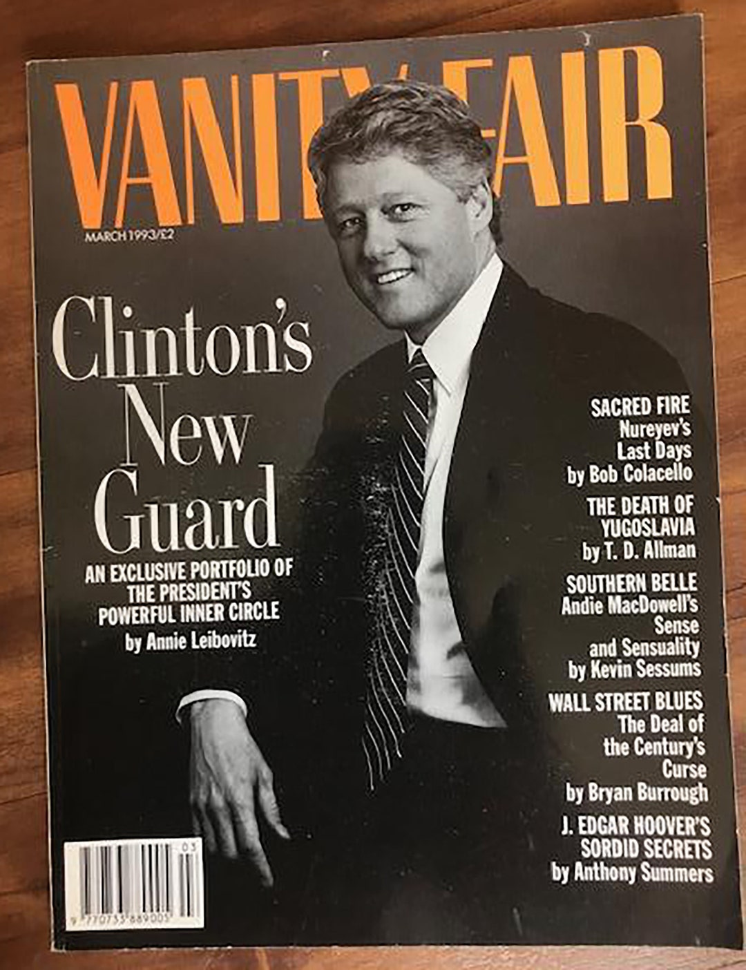 Vanity Fair March 1993 Vintage Fashion Magazine Bill Clinton Cover 42nd ...