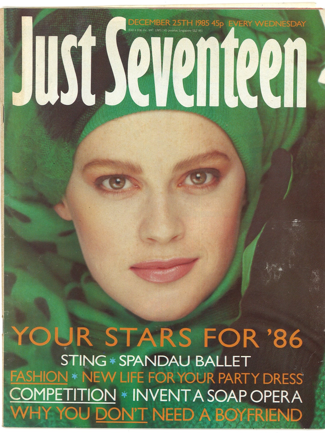 Just Seventeen Dec 25 1985 British Original Vintage Fortnightly ...