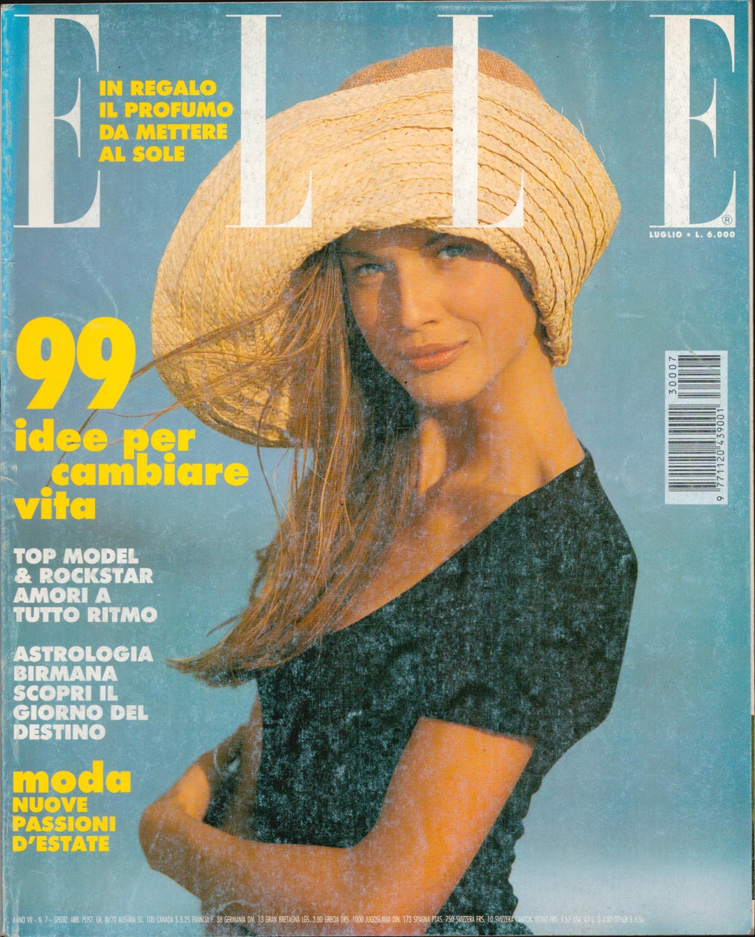 Elle Juli 1993 Italienische Mode Zeitschrift Geburtstag Geschenk Basia ...