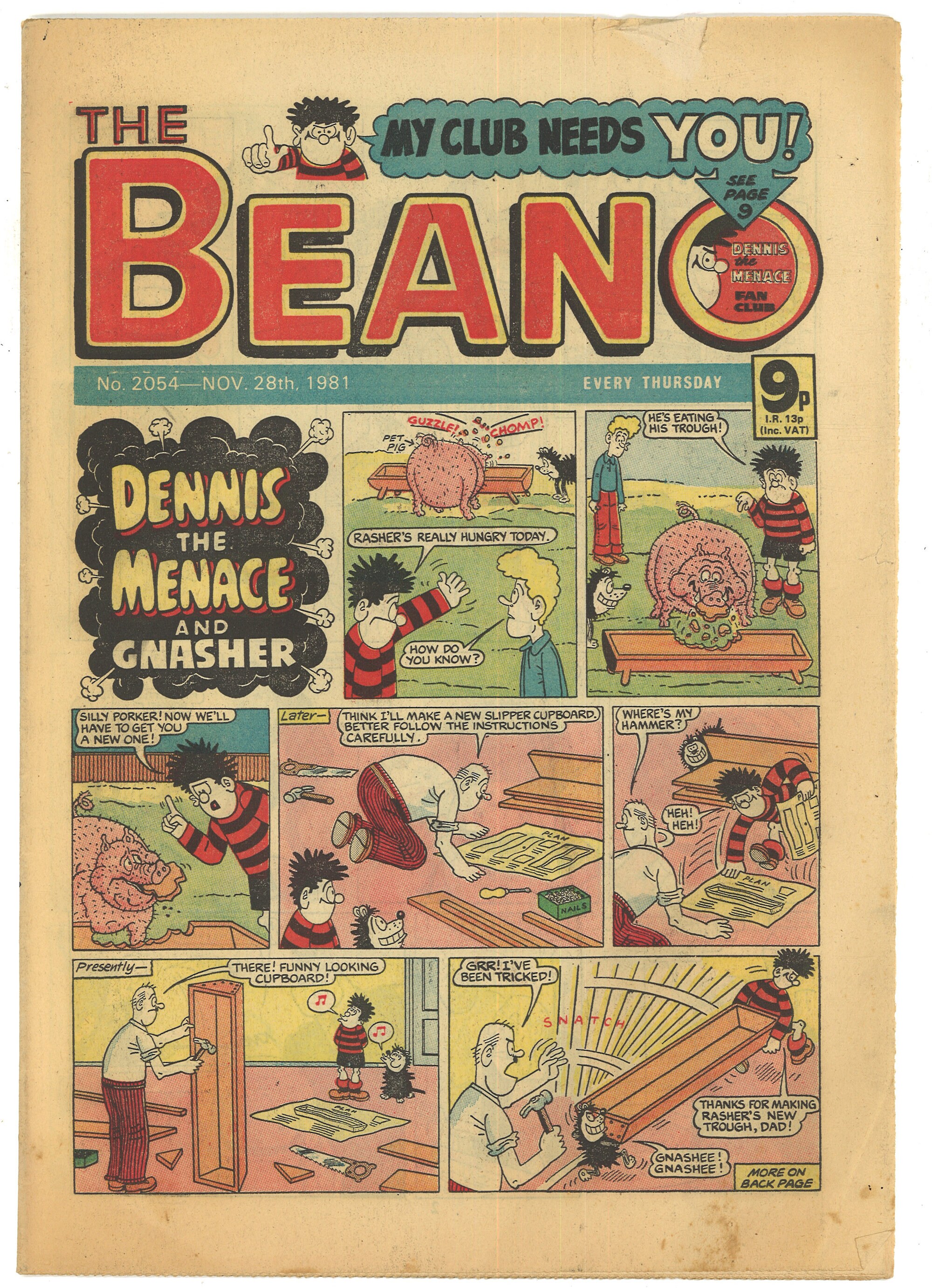 Beano no 2054 Nov 28 1981 UK Original British Vintage Comics | Etsy