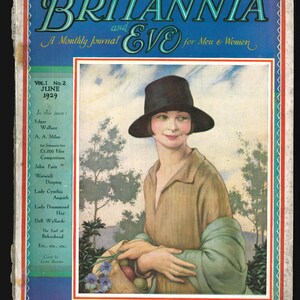 Britannia and Eve British 1929 Original Vintage Magazine Scarce - Etsy