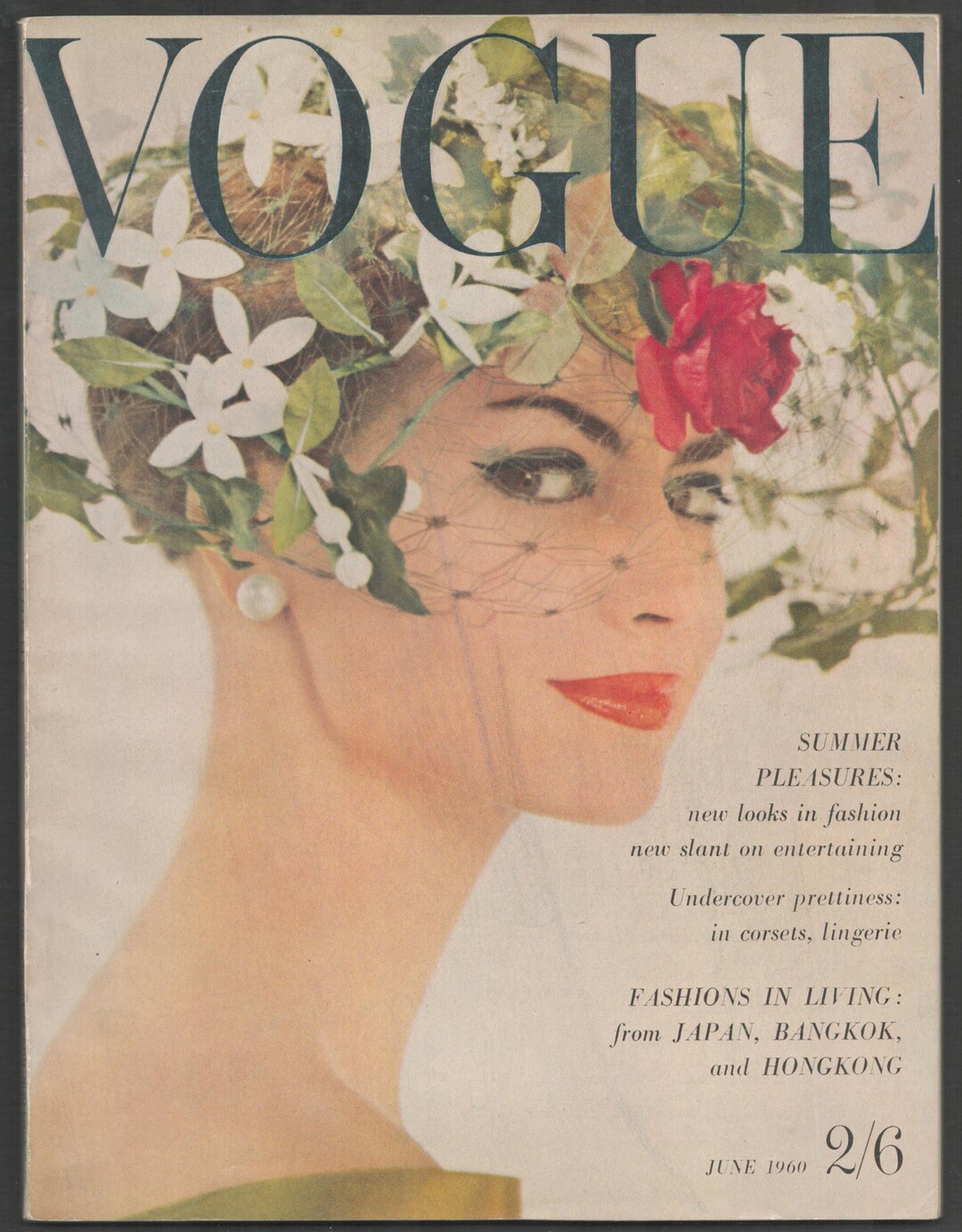 Vogue UK June 1960 Original Vintage Fashion Magazine Audrey Hepburn ...