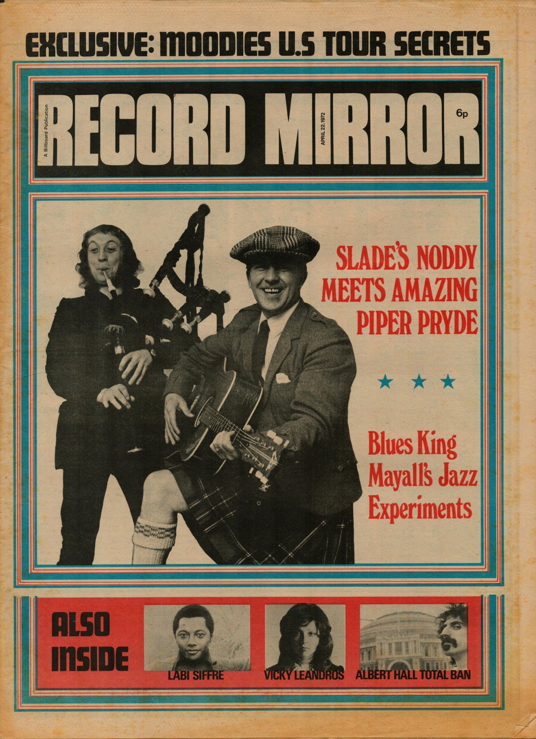 Record Mirror April 22 1972 Original Music Magazine Slade's Noddy Meets ...