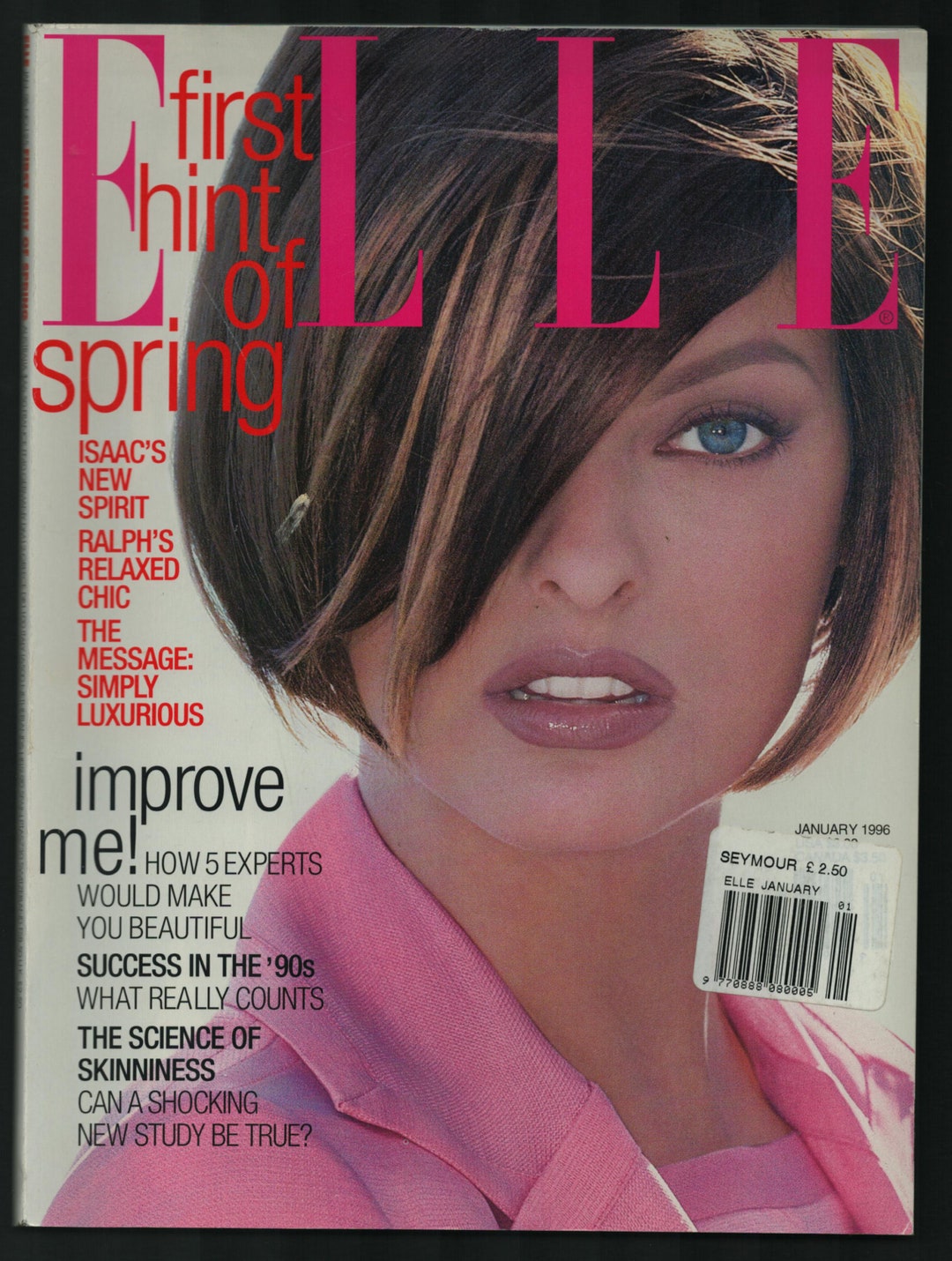 Elle US No 125 Jan 1996 American Original Vintage Fashion Magazine ...