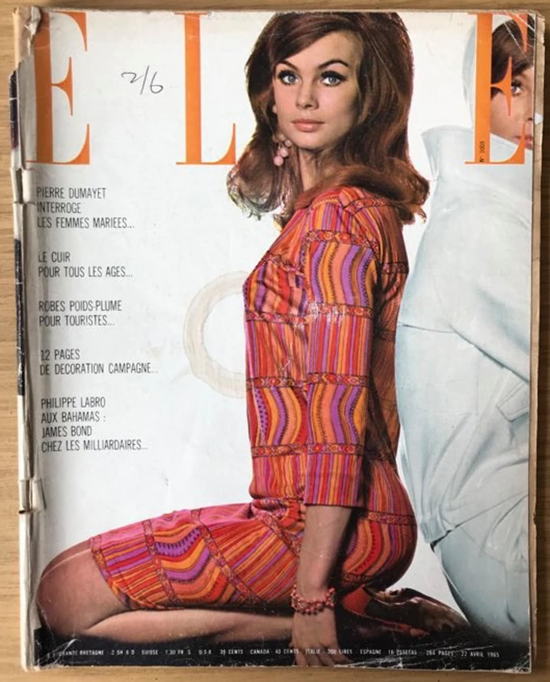 Elle French April 22 1965 No 1009 France Foreign Original Vintage Retro ...