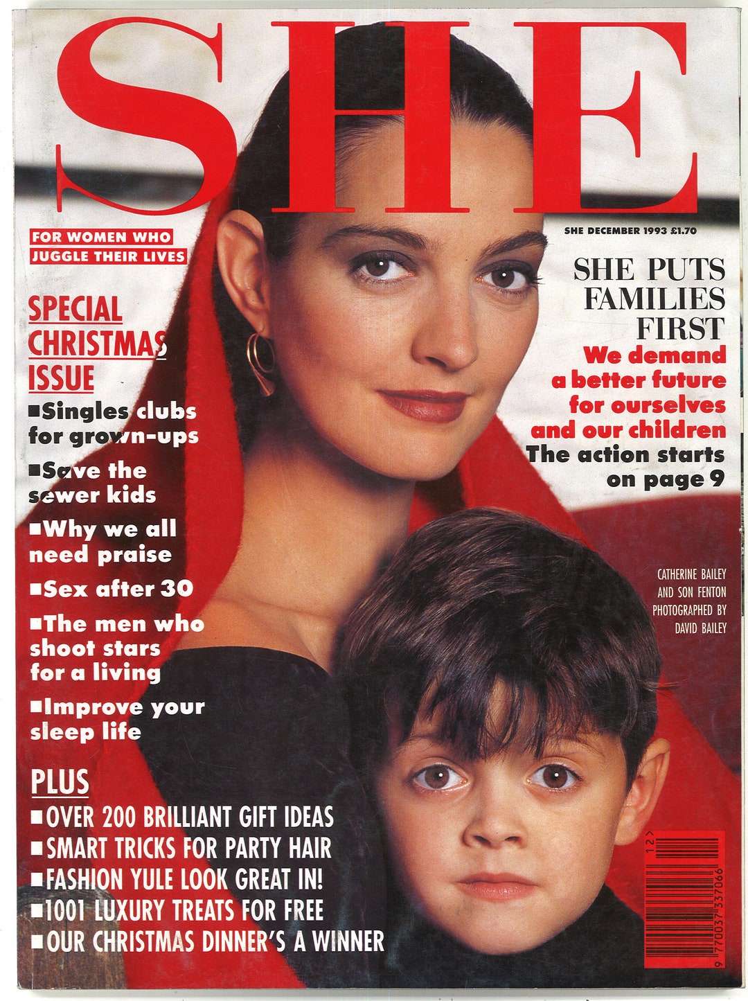 She UK Dec 1993 Original British Vintage Fashion & Beauty Magazine Gift ...