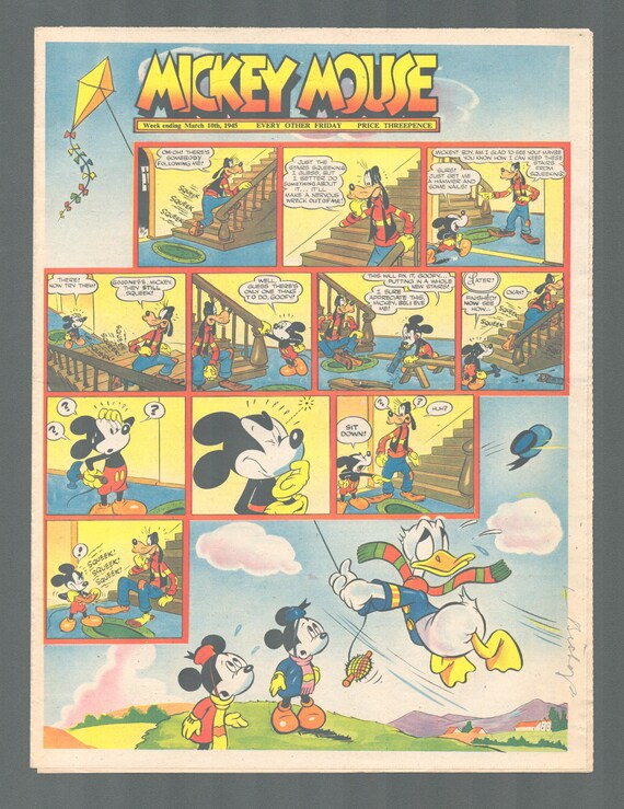 Mickey Mouse March 10 1945 UK Comic DISNEY - Etsy