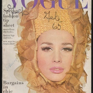 Vogue US Feb 15 1965 Original Vintage American Spring Fashion Magazine ...