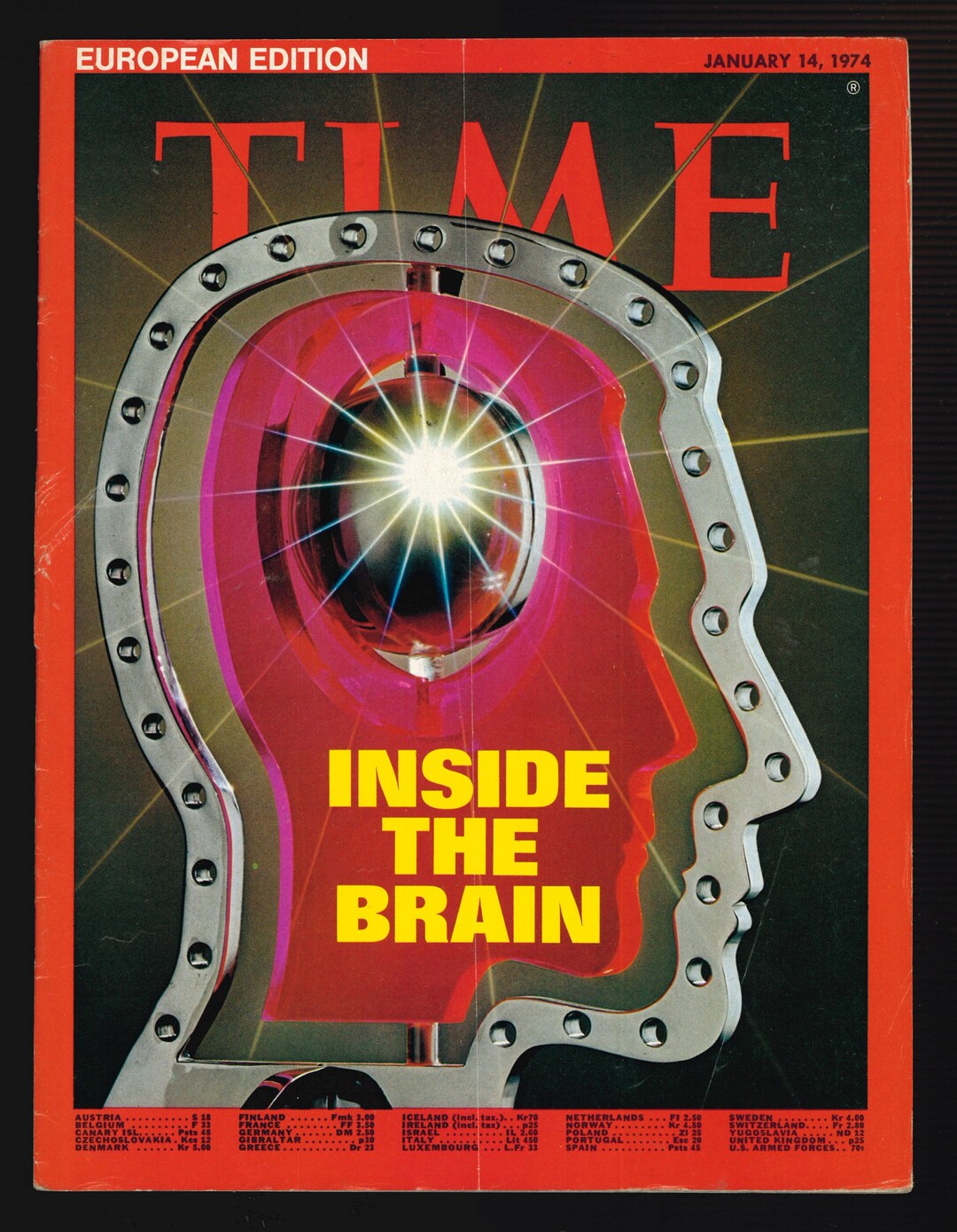 TIME JAN 14 1974 Vintage Magazine Inside the Brain 50th - Etsy