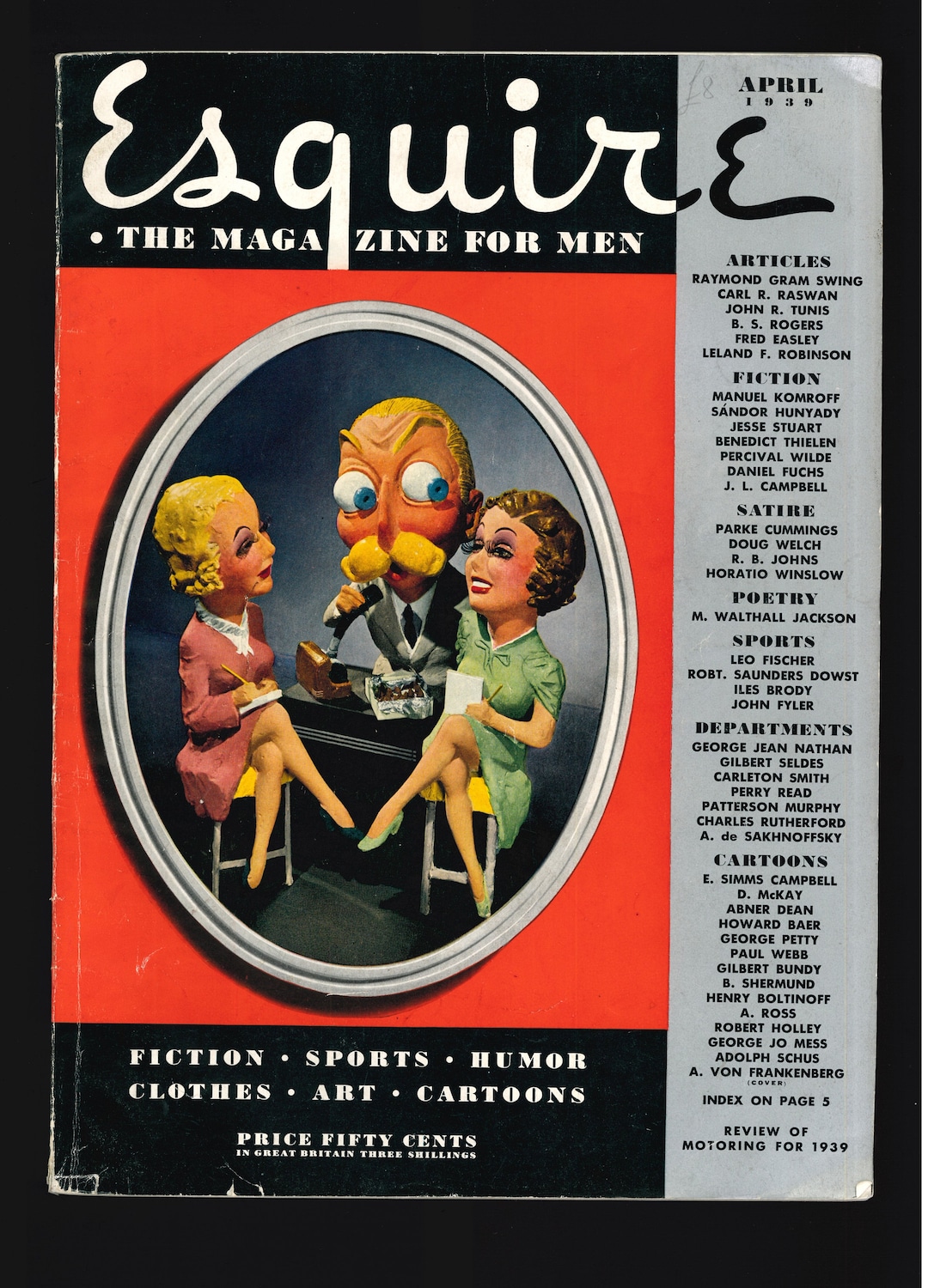 Esquire April 1939 Original Vintage Magazine - Etsy