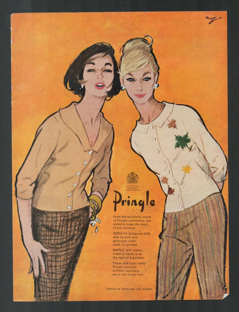 Pringle 1960 Original Tear Sheet Ideal for Framing - Etsy