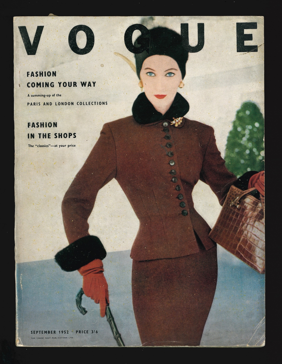Vogue UK Sept 1952 Original Vintage Fashion Magazine Givenchy Frances ...