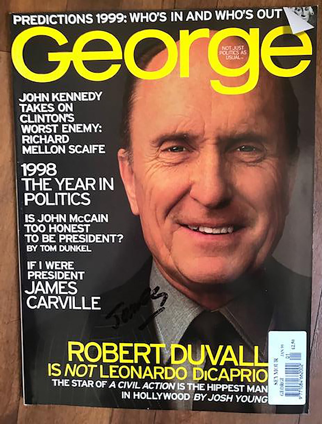 George Magazine Jan 1999 Robert Duvall the Year in Politics - Etsy