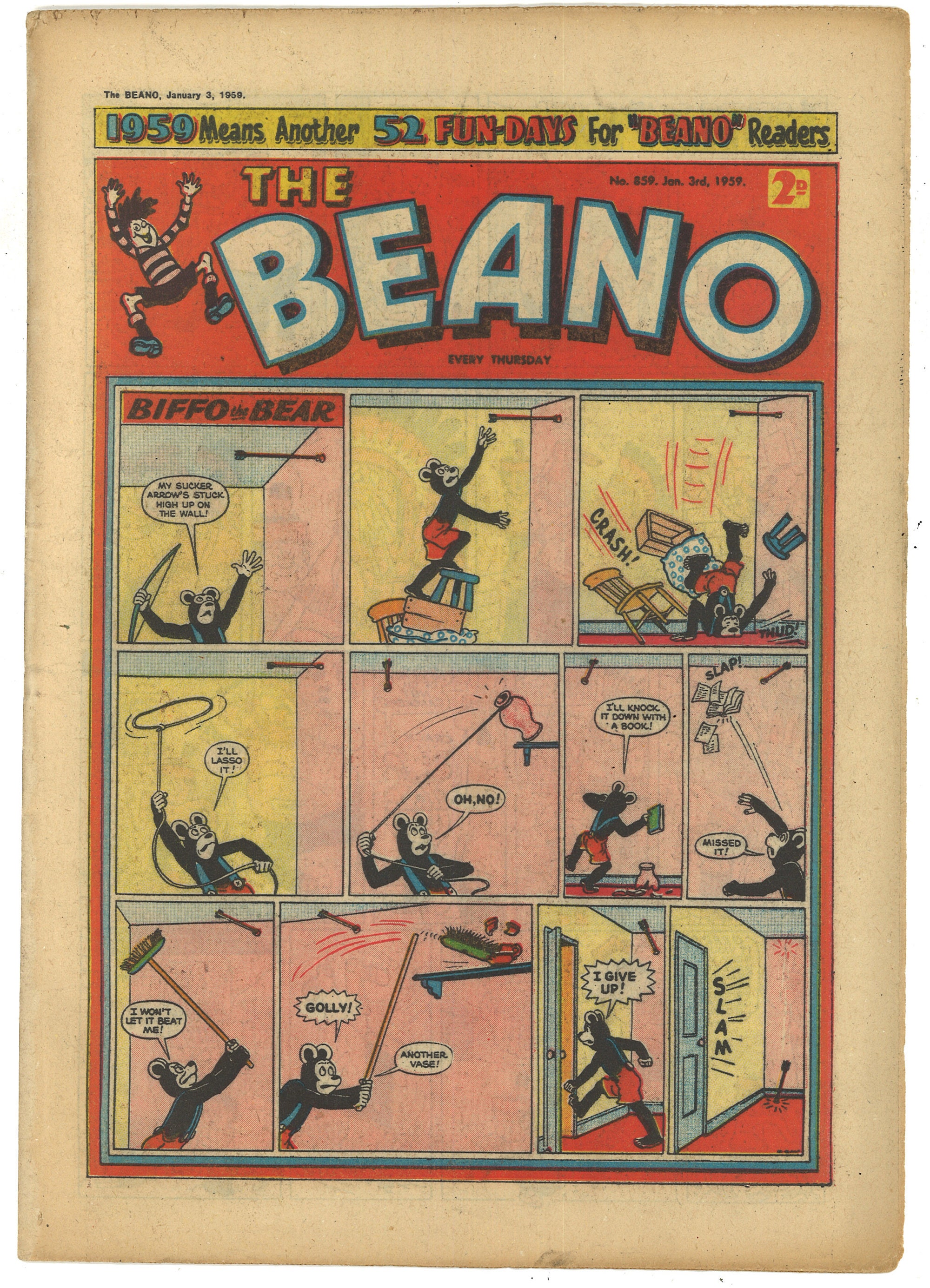 Beano no 859 Jan 3 1959 UK Original British Vintage Comics | Etsy
