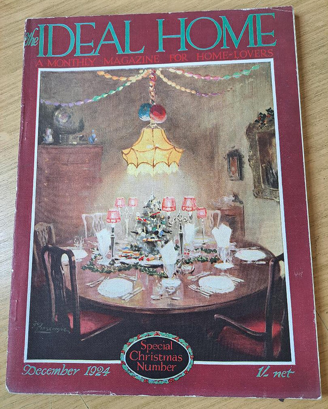 Portada de revista vintage original británica Ideal Home de diciembre ...