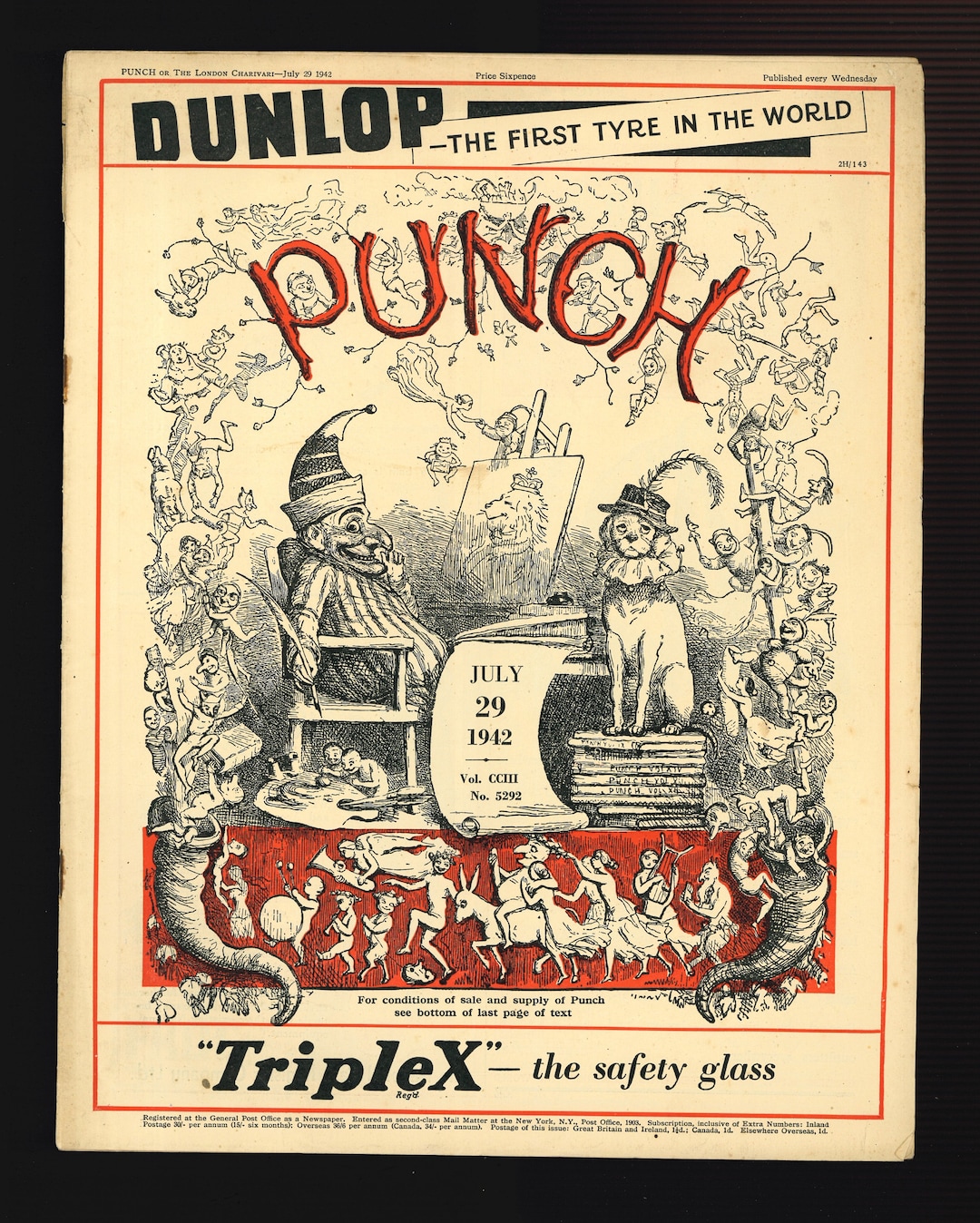 Punch 1942 Back Issues Vintage Original Satire Magazine - Etsy