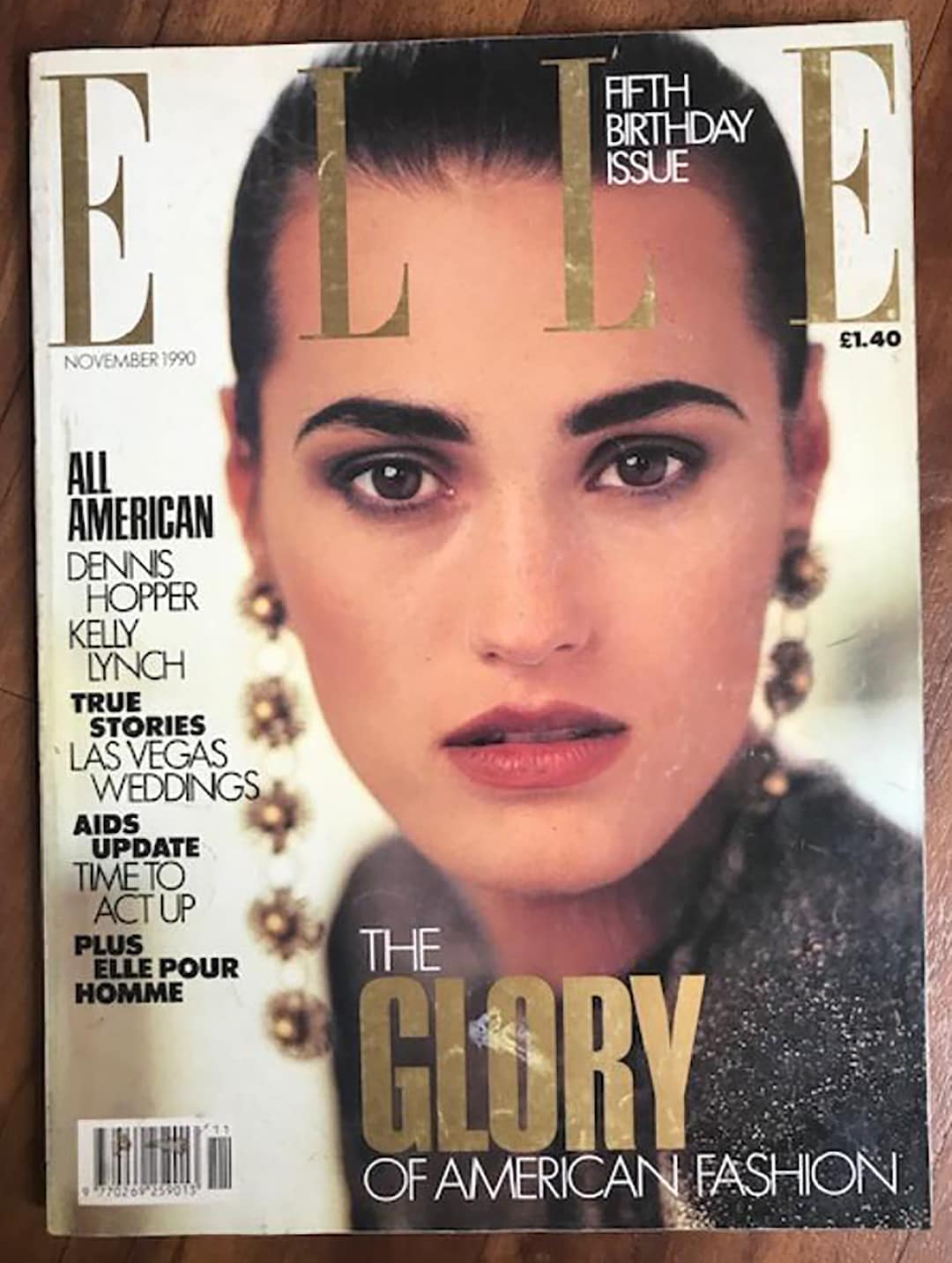 ELLE UK November 1990 British Original Fashion Magazine Yasmin Le BON ...