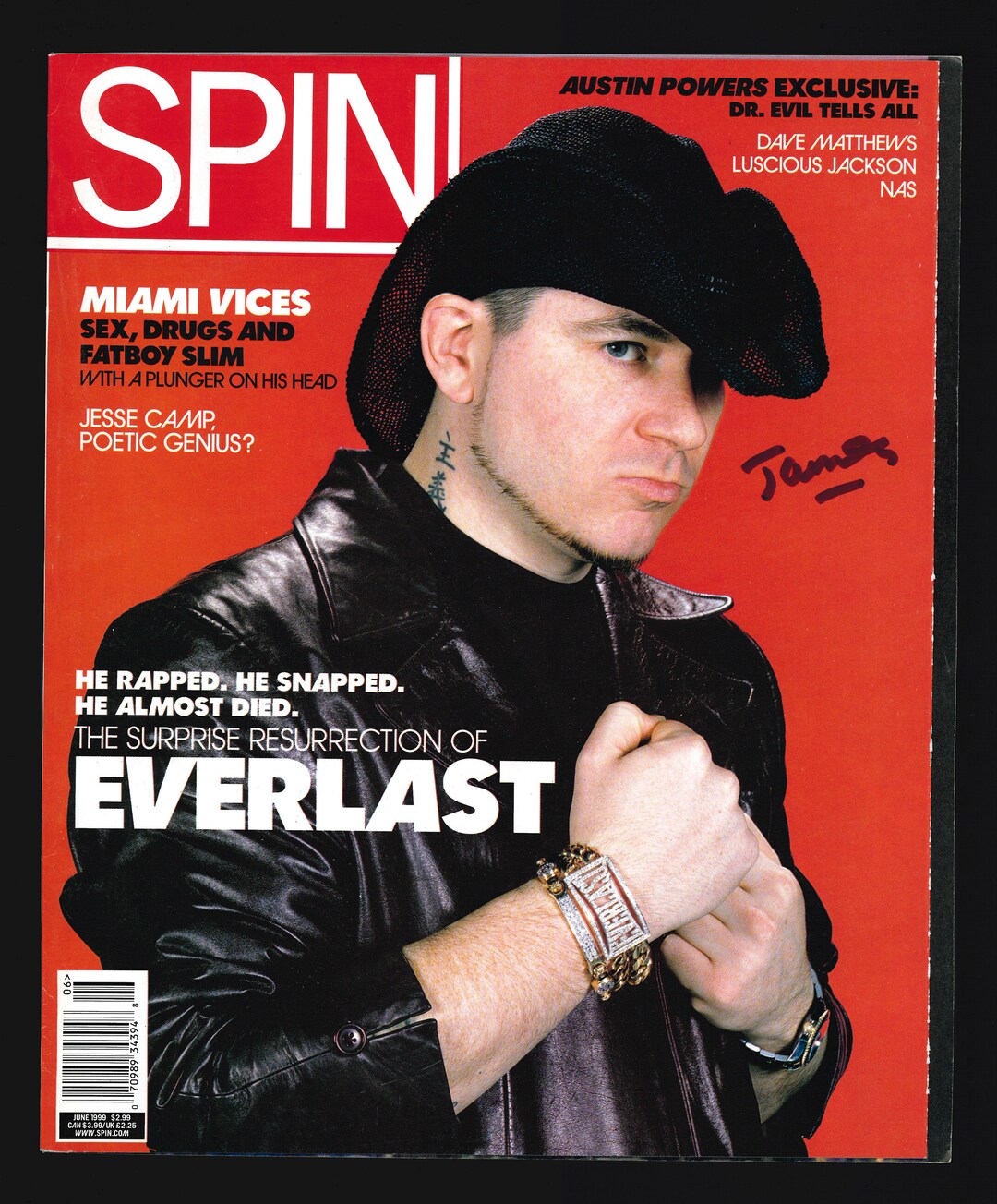 Spin June 1999 Music Magazine EVERLAST - Etsy