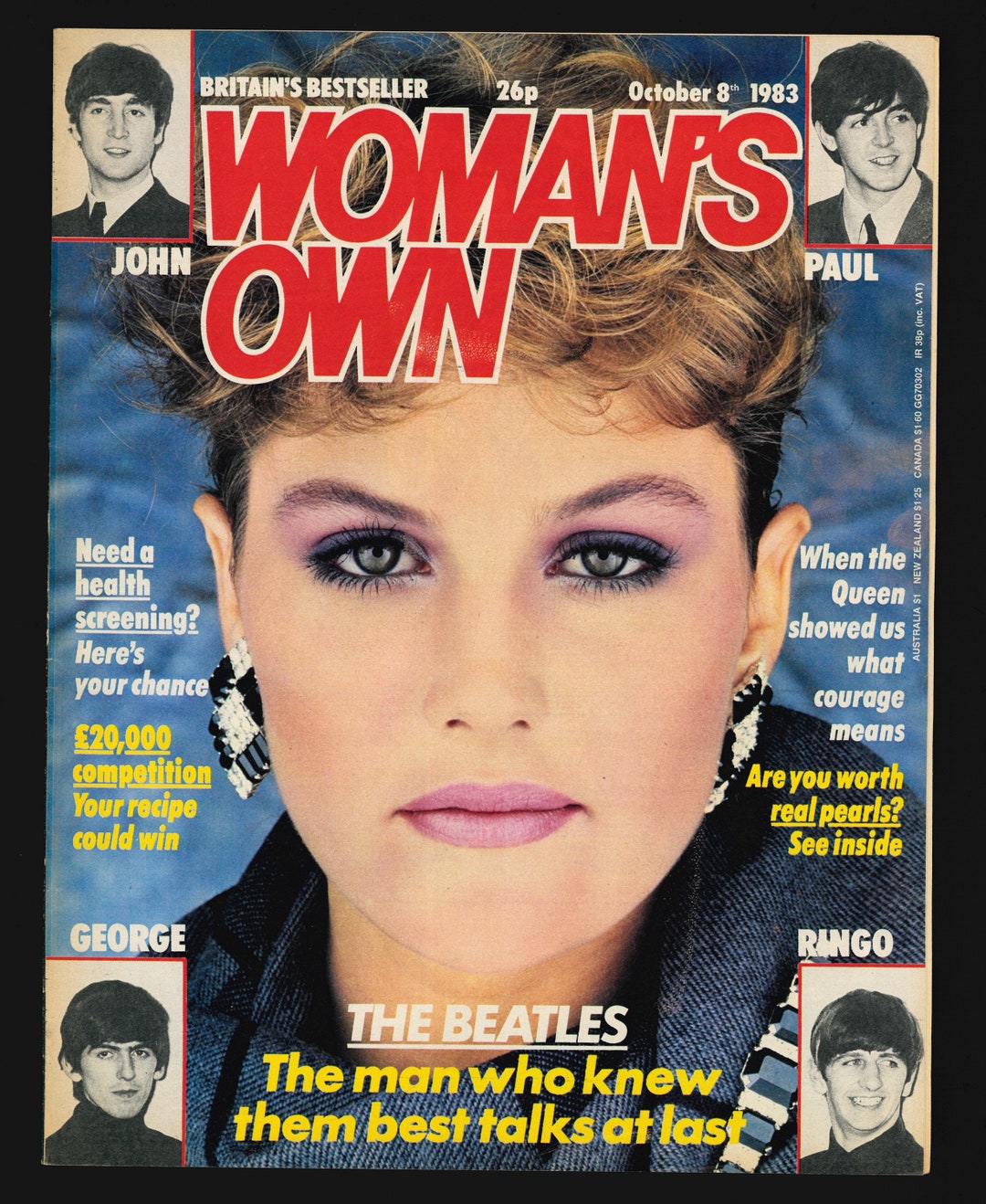 Woman's Own Oct 8 1983 Original British Vintage Weekly Women Magazine ...