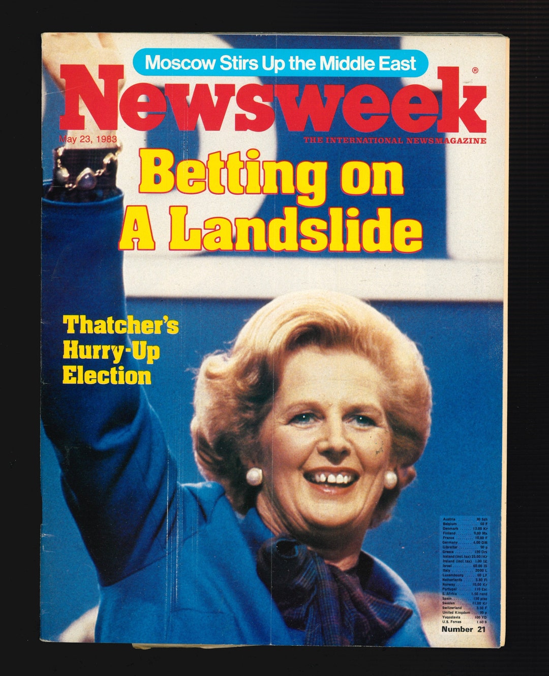 Newsweek Magazine May 23 1983 Thatcher's Hurry up Election - Etsy