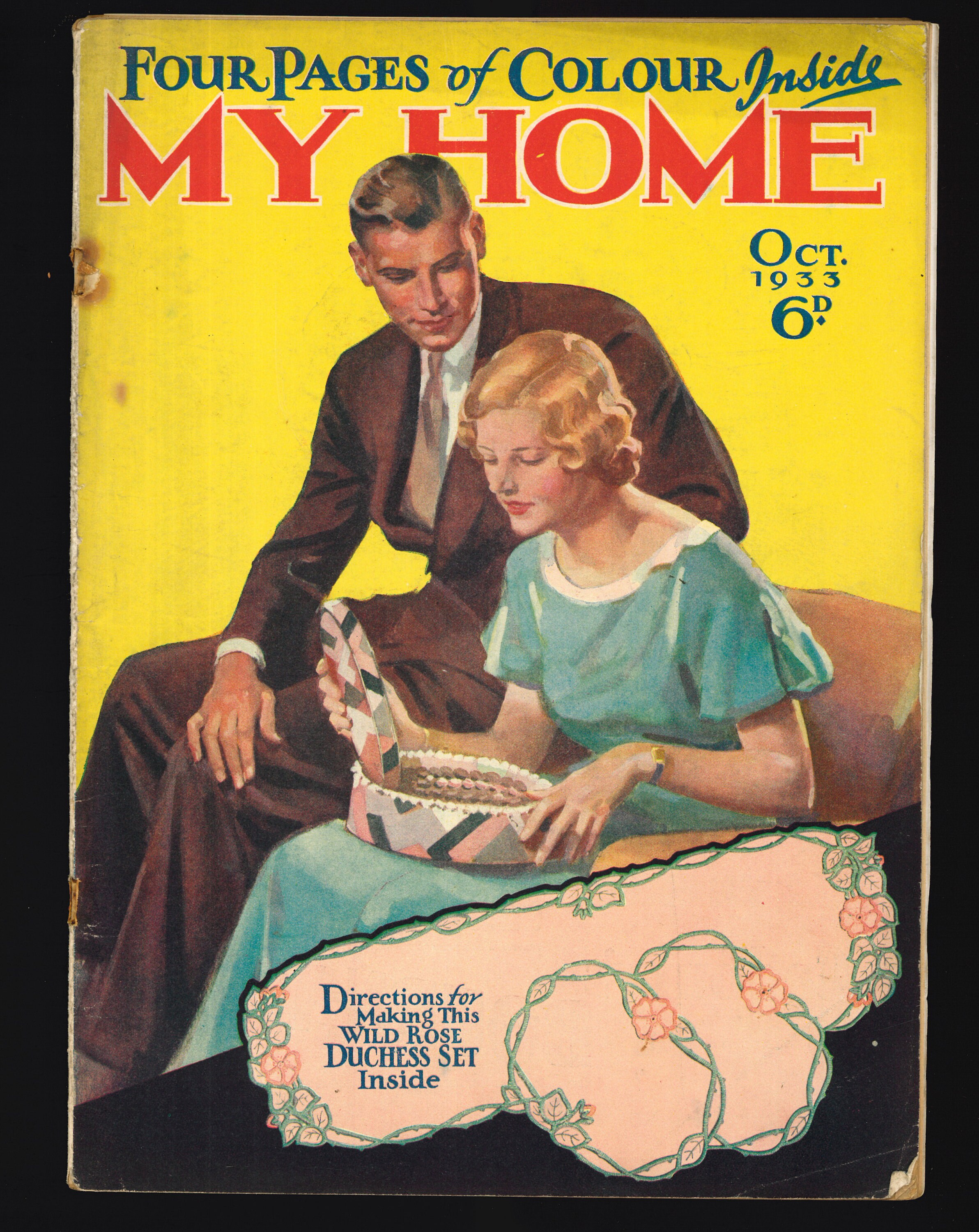 My Home Back Issues 1933 Original Vintage Women’s Magazine Knitting ...