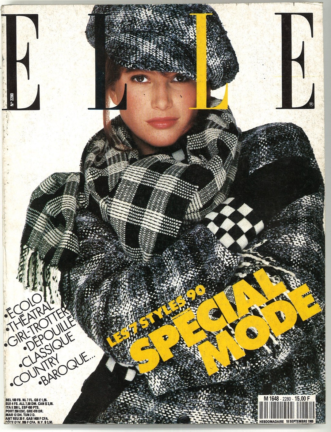 Elle French no 2280 Sept 18 1989 Original Vintage Mode Magazin Geschenk ...