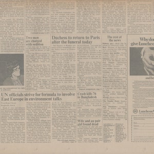 Sunday Times June 5 1972 Original Rare Vintage Newspaper Birthday ...