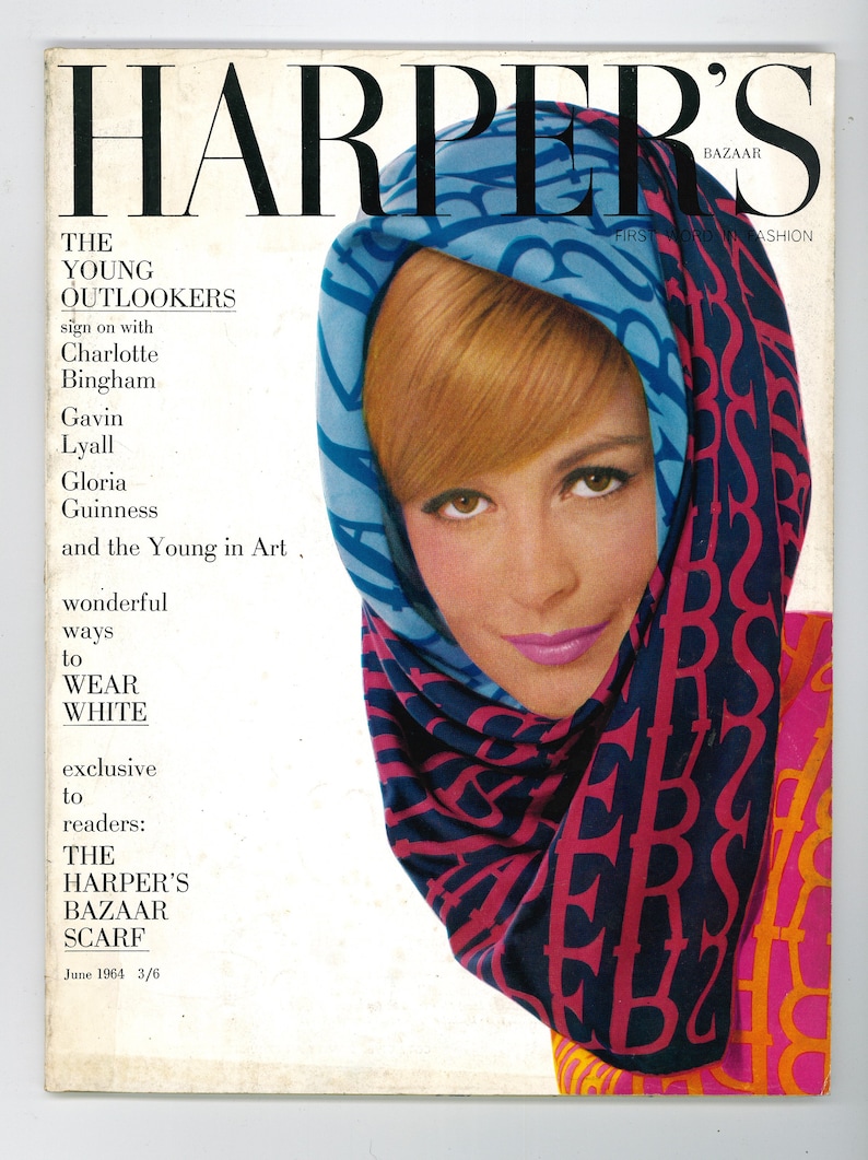 60th Birthday Harper's Bazaar UK June 1964 Charlotte Bingham Gavin ...