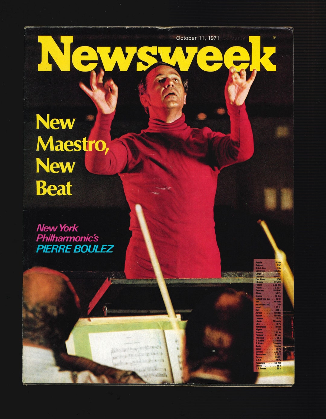 Newsweek Oct 11 1971 Original Vintage Magazine Pierre Boulez - Etsy