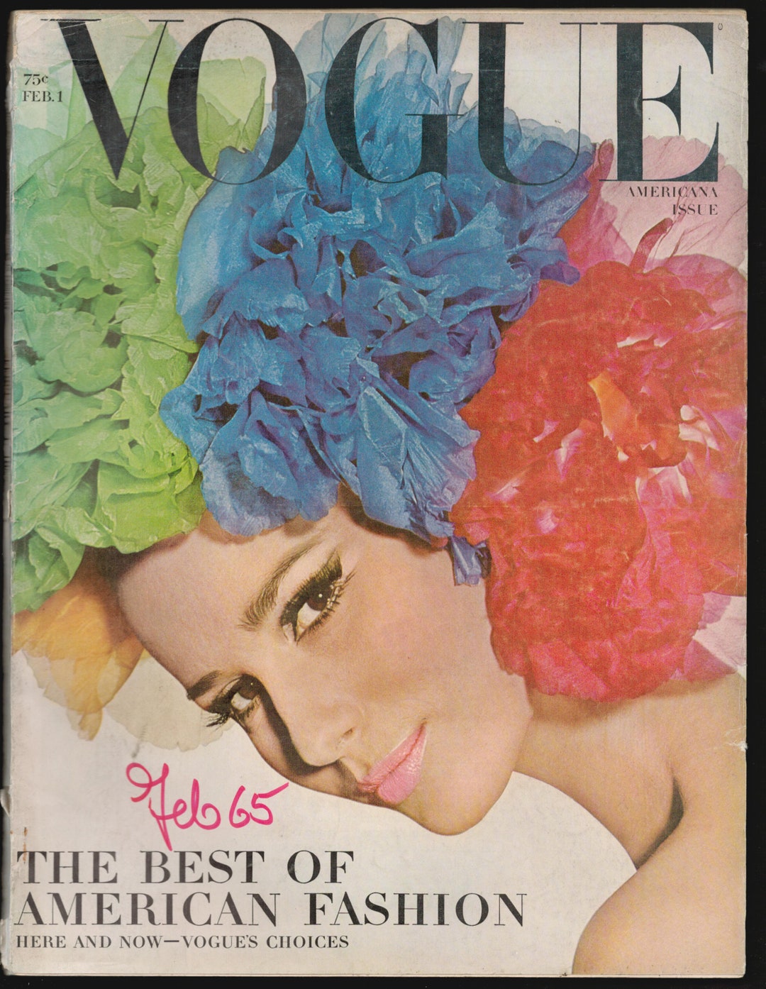Vogue US Feb 1 1965 American Edition Original Vintage Fashion Magazine ...