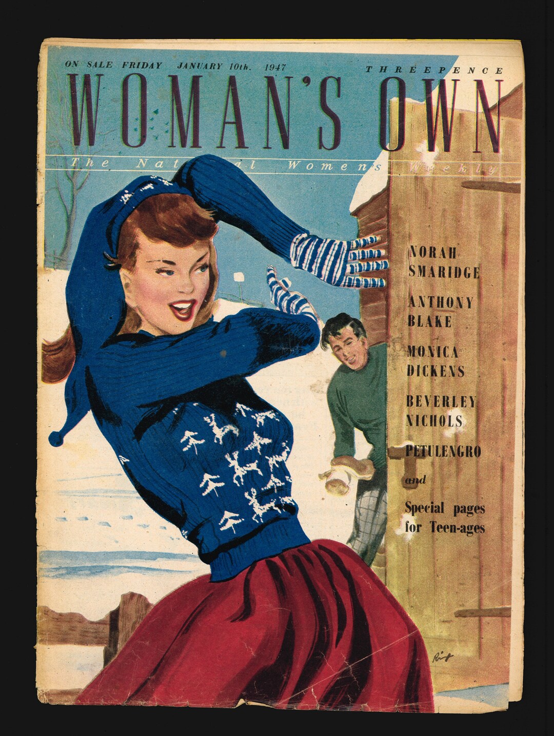 Woman's Own Jan 10 1947 Original British Vintage Weekly Women Magazine ...