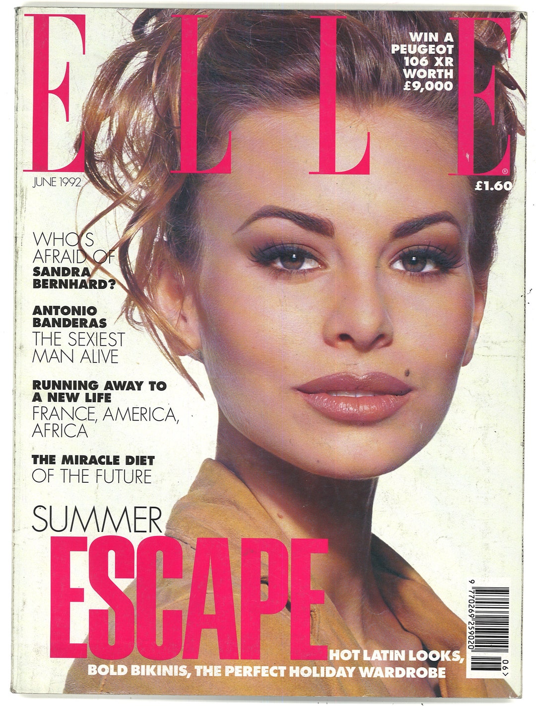 Elle UK June 1992 British Original Vintage Fashion Magazine - Etsy